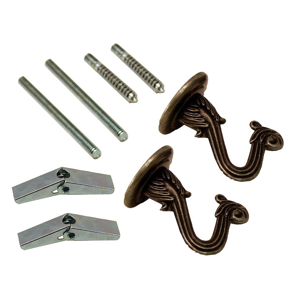 Atron Antique Brass Swag Lamp Hooks - (2-Piece) | The Home Depot Canada