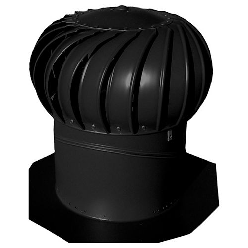 GAF Master Flow 6-inch Galvanized Goose Neck Vent - Black | The Home ...