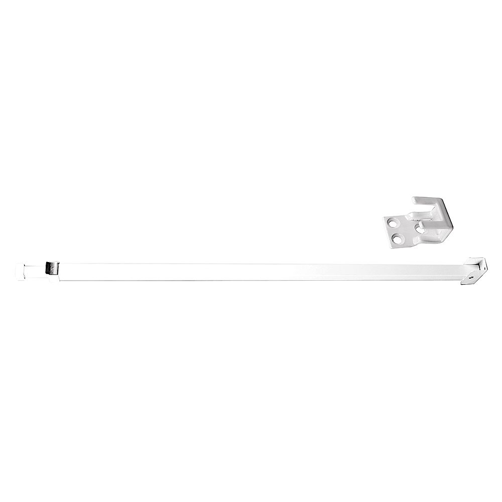 Prime-Line 28 in. to 48 in., Aluminum, White, Security Bar Lock | The ...