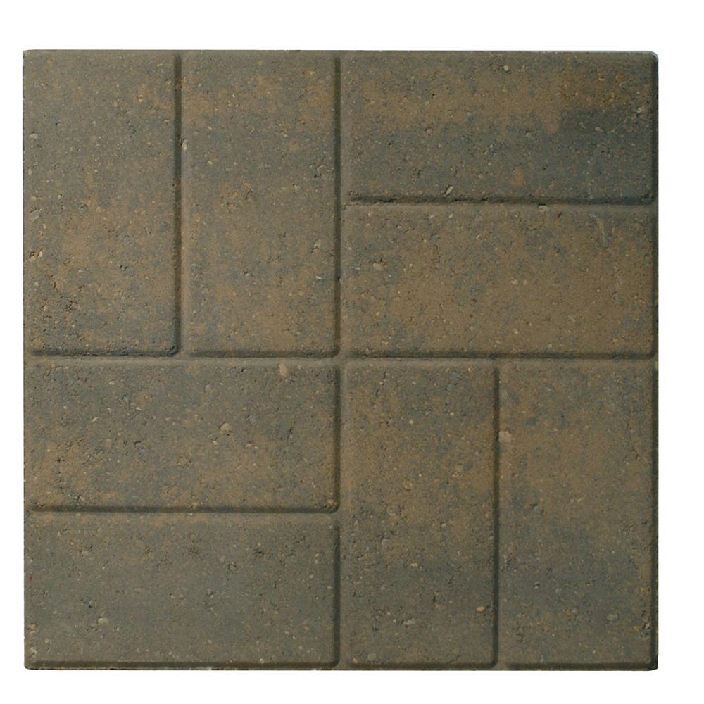 Cindercrete Slab- 18 inch X18 inch Brickface- Tan/Charcoal | The Home ...