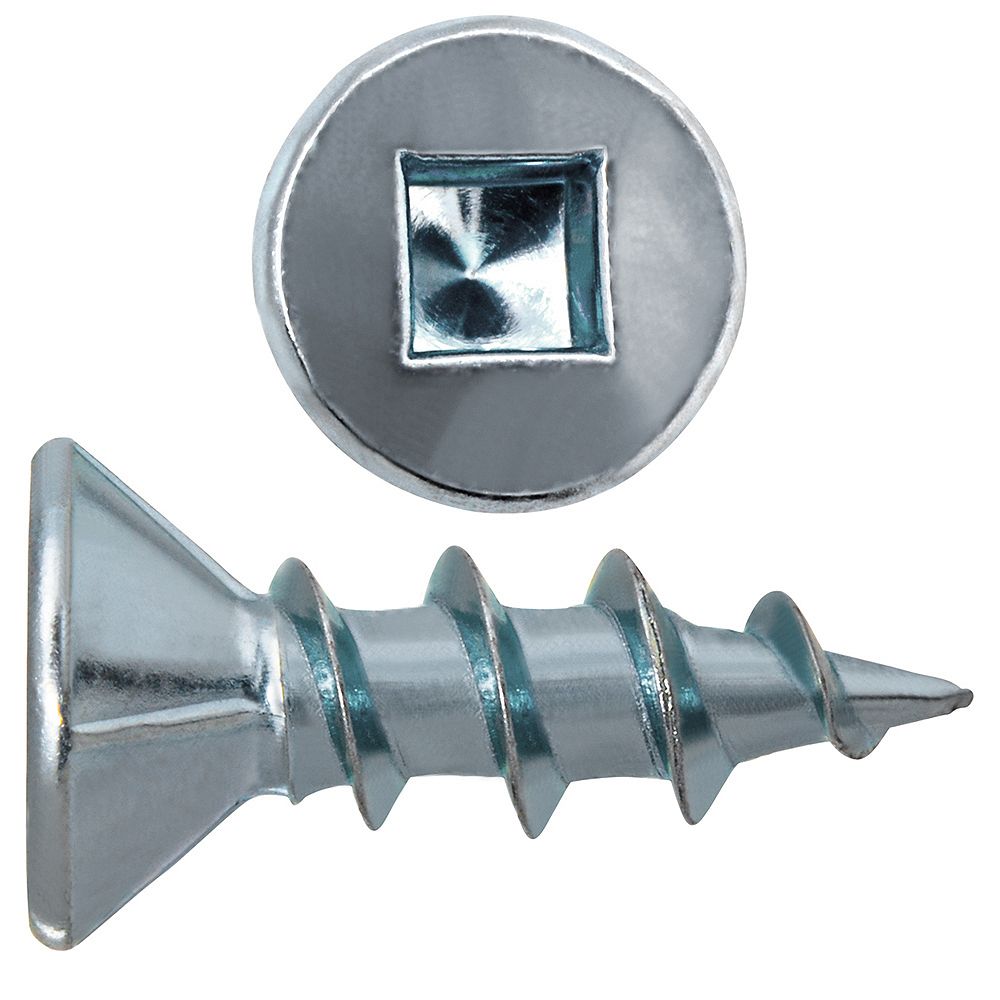Paulin #6 x 1/2-inch Flat Head Square Drive Zinc Plated Steel Particle ...