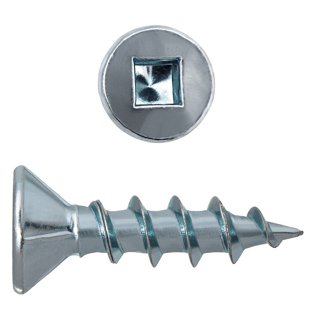 Paulin #6 x 5/8-inch Flat Head Square Drive Zinc Plated Steel Particle ...
