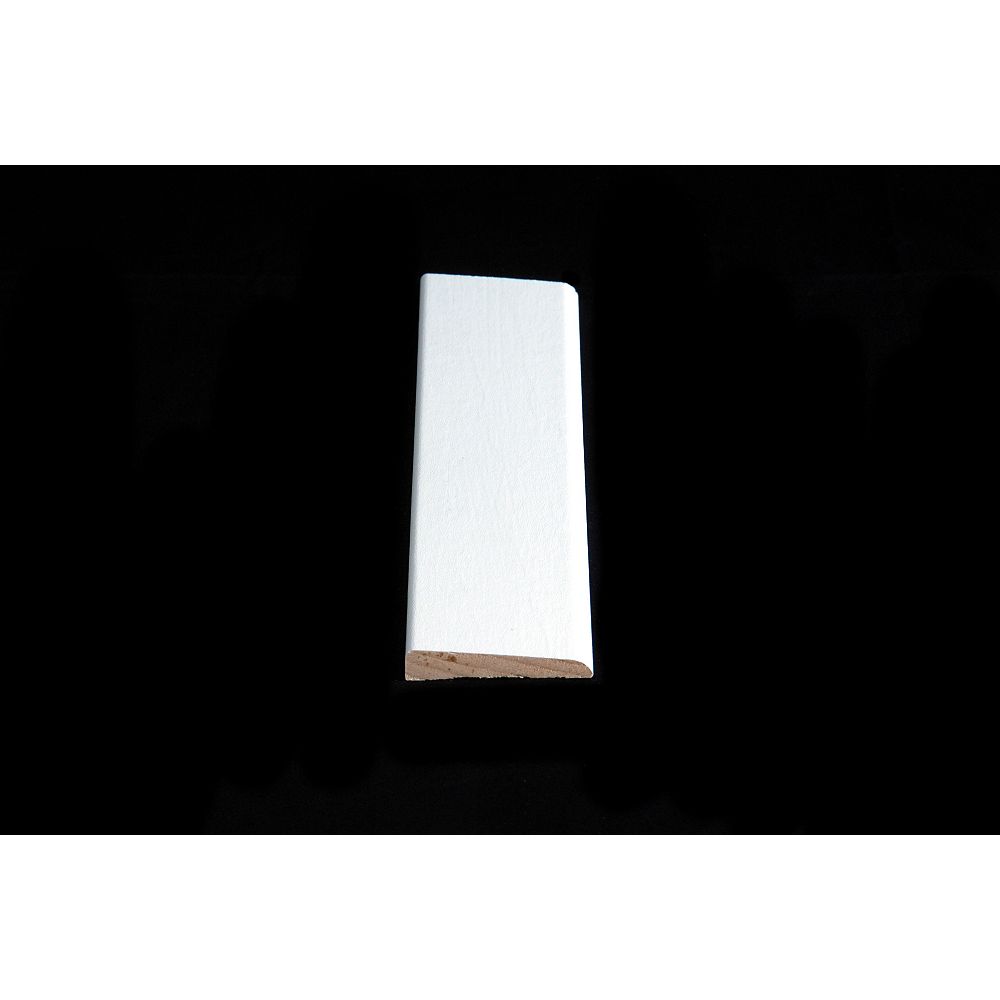 Alexandria Moulding Vinyl Wrap White Bevel Casing 3/8 Inches x 2-1/8 ...