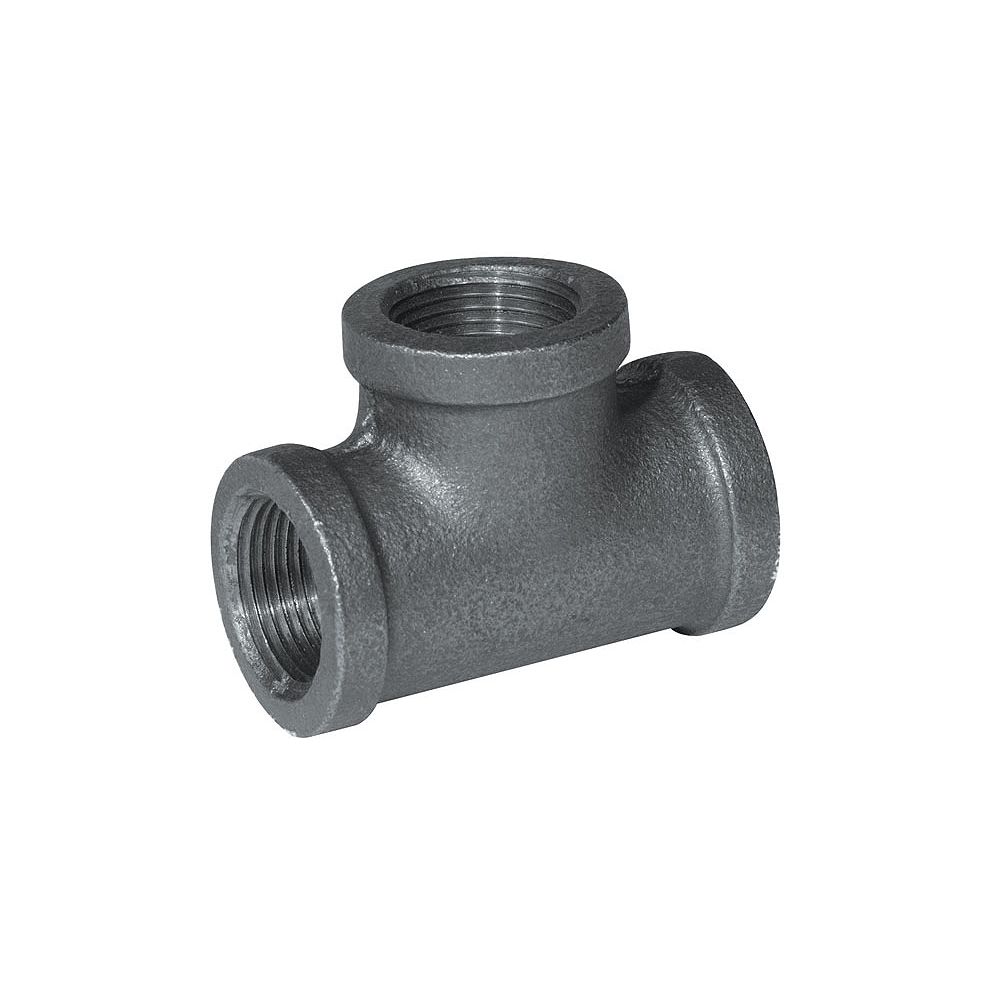STZ Fitting Black Iron Tee 3/4 Inch | The Home Depot Canada