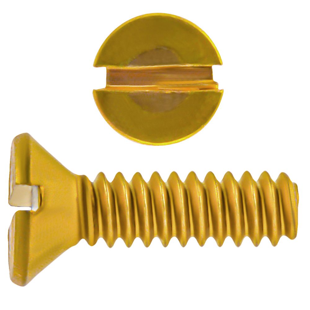 Paulin 6-32x1/2 Fl Hd Slot Brass Mach Screw | The Home Depot Canada