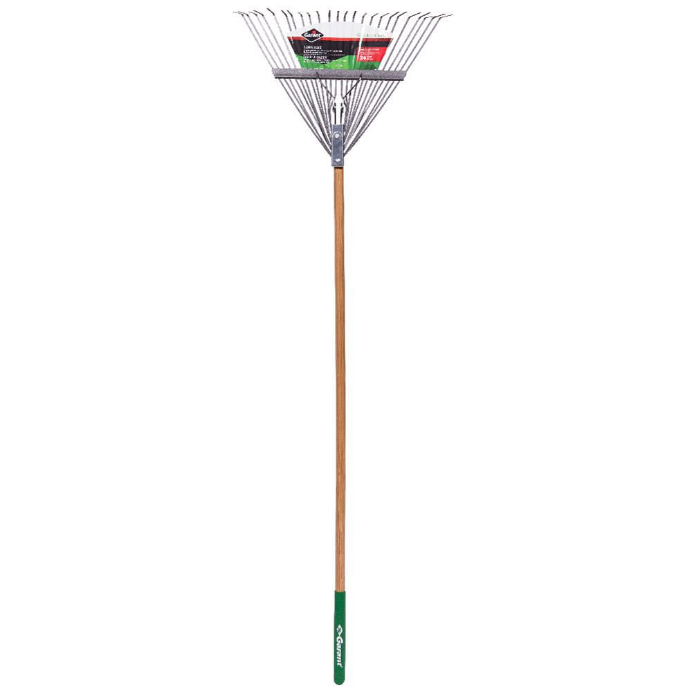 Garant Garden Care 24-inch Lawn Rake, Steel Tines, Hardwood Handle ...