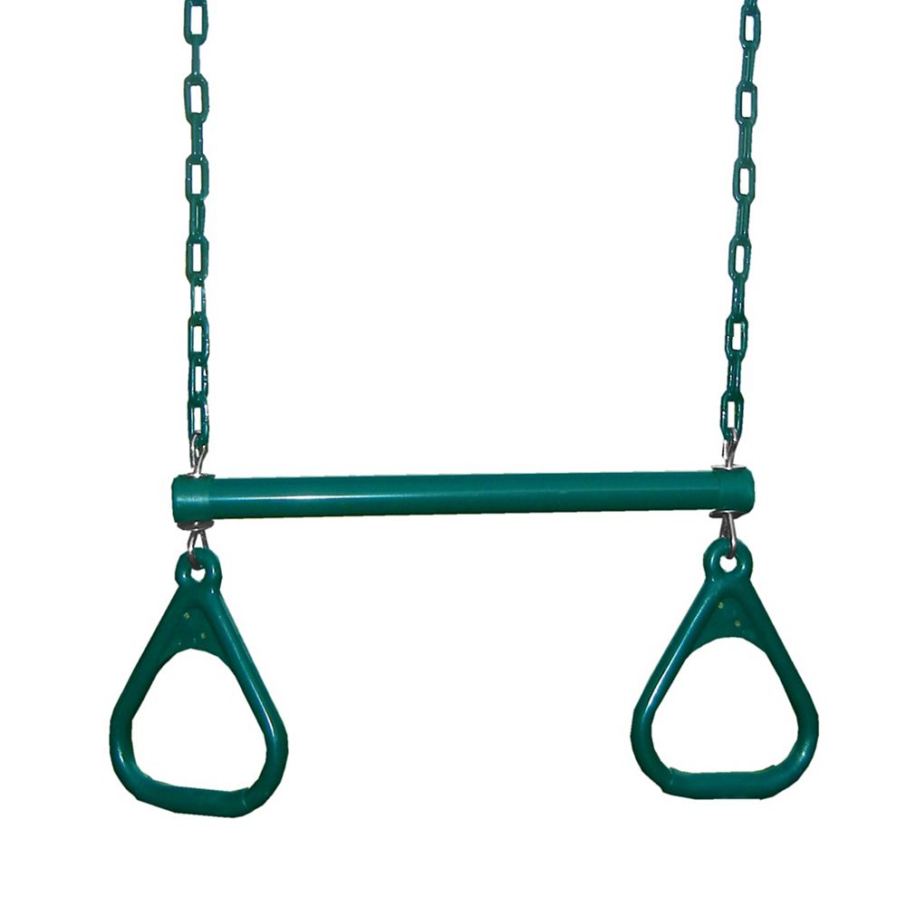 Timber-Bilt 19-inch heavy duty Trapeze Bar with Rings | The Home Depot ...