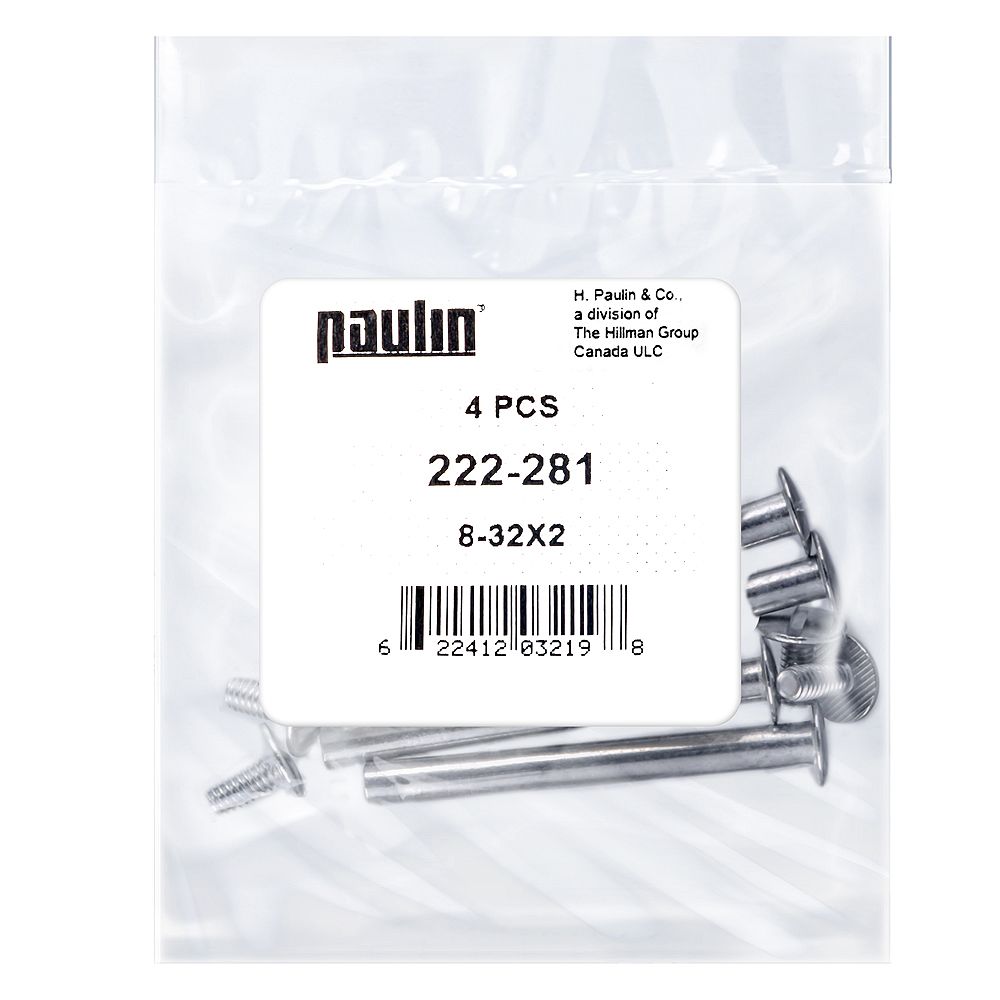 Paulin 8-32 x 2-inch Flat Head Slot Chicago Screws Aluminum - 4 pcs ...