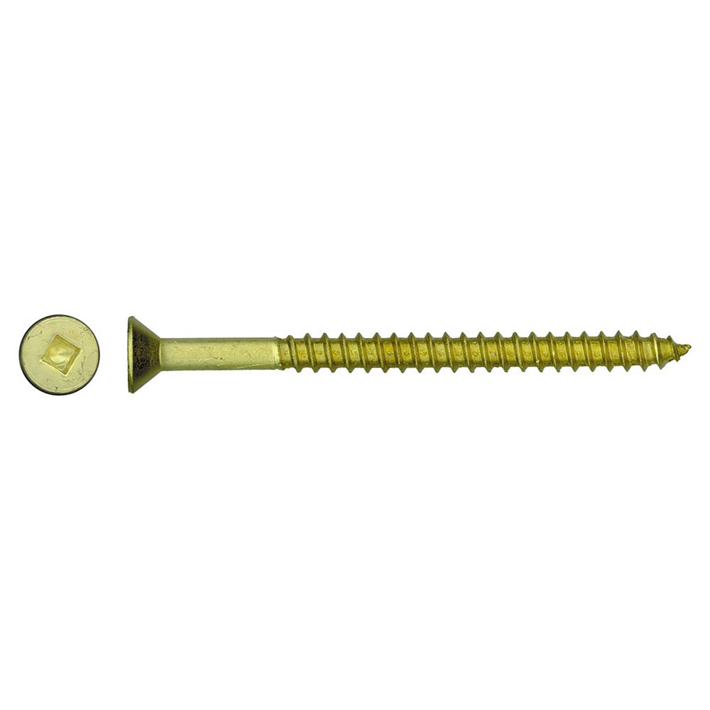 Paulin 6 X 1 2 inch Flat Head Square Drive Solid Brass Wood Screws paulin-6-x-1-2-inch-flat-head-square-drive-solid-brass-wood-screws