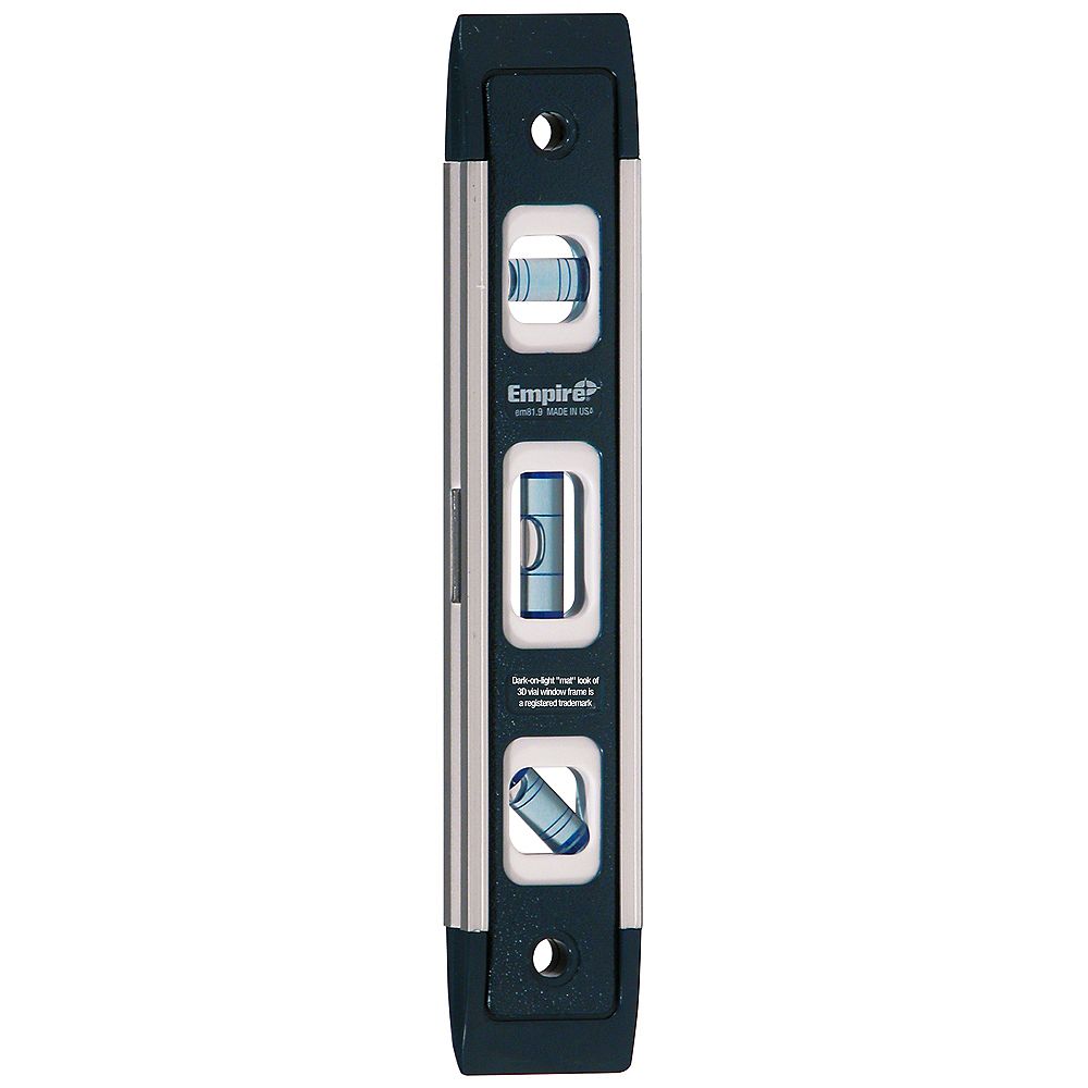 Empire 9-inch Heavy-Duty Magnetic Aluminum Torpedo Level | The Home ... Empire 9-inch Heavy-Duty Magnetic Aluminum Torpedo Level | The Home ...