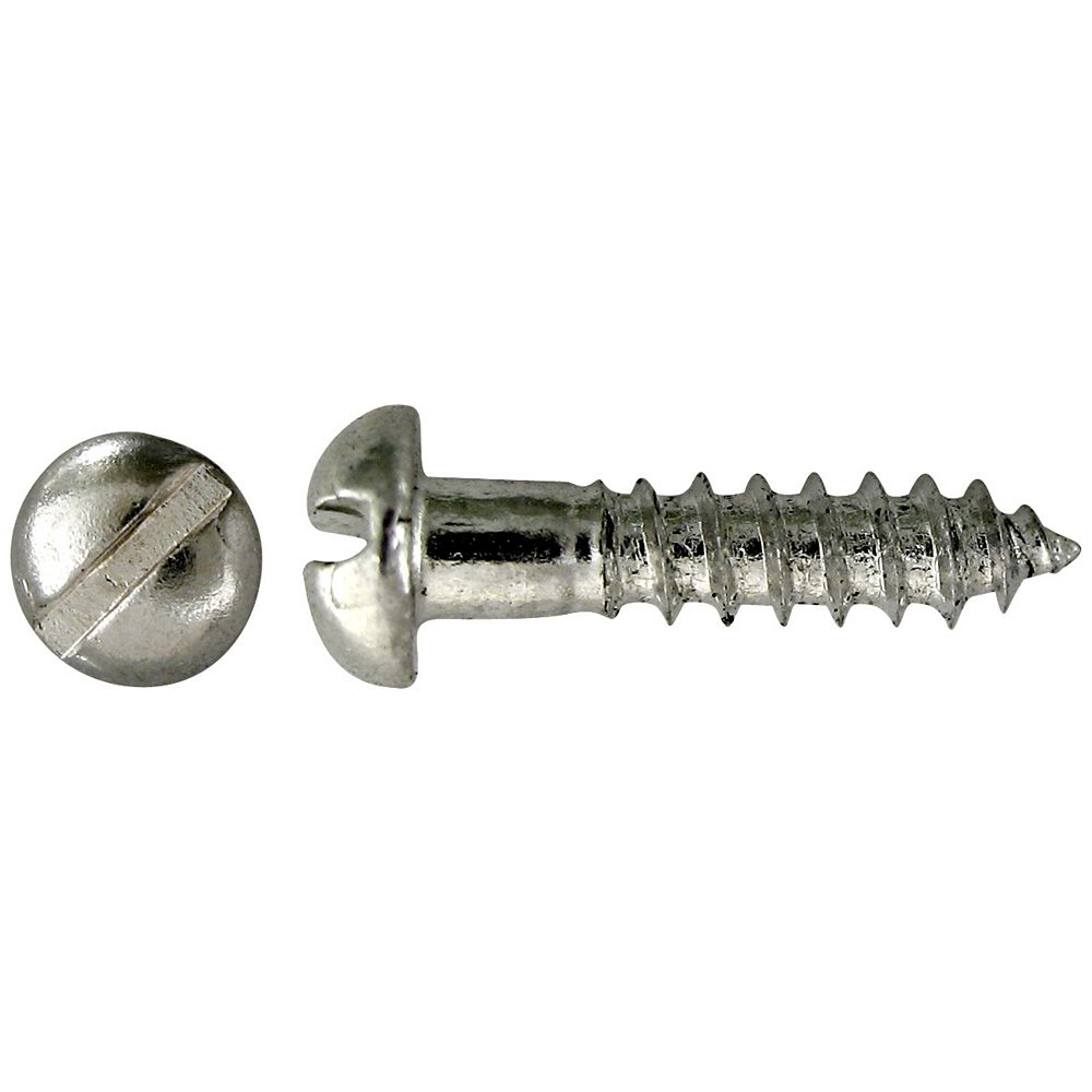 Paulin #6 x 3/4-inch Aluminum Round Head Slot Screws | The Home Depot ...