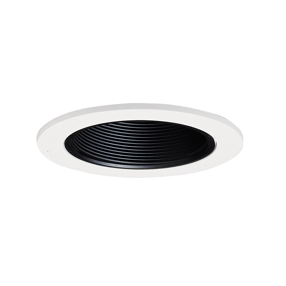 Halo Black Baffle with Satin White Trim Ring-4-inch Aperture | The Home ...