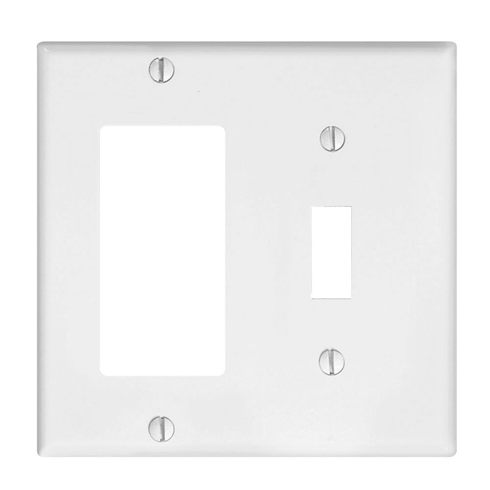 Leviton Combination Decora Plate, White | The Home Depot Canada