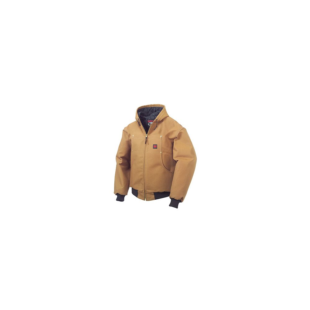 Tough Duck Brown Hooded Bomber Jacket - Large | The Home Depot Canada