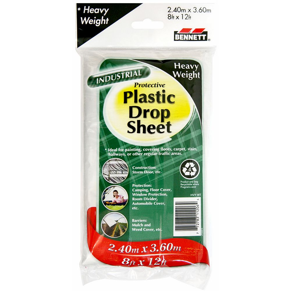 BENNETT 8 Ft. X 12 Ft. Clear 2 Mil Drop Cloth | The Home Depot Canada