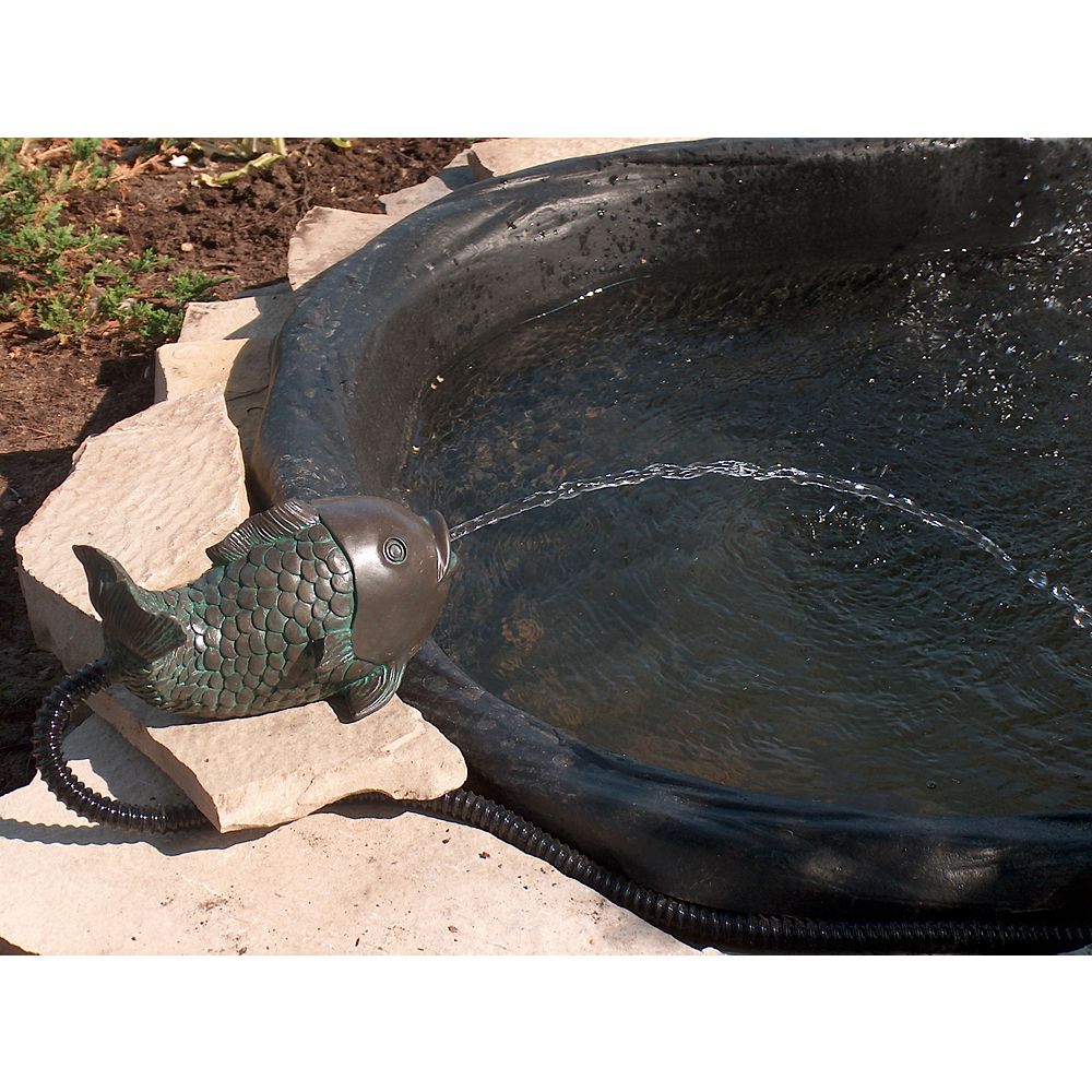 Algreen Products Pond Fish Spitter with Pump and Tubing | The Home ...