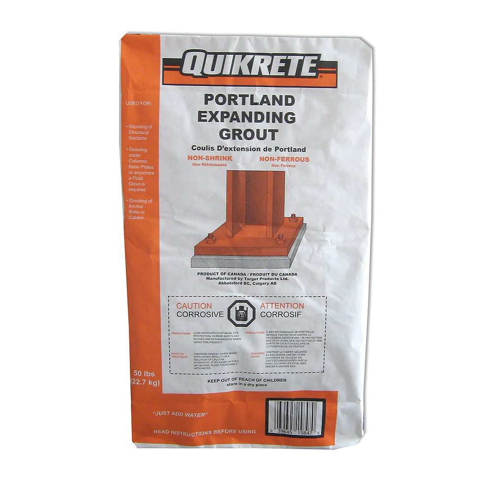 Quikrete Portland Expanding Grout 22.7kg | The Home Depot Canada
