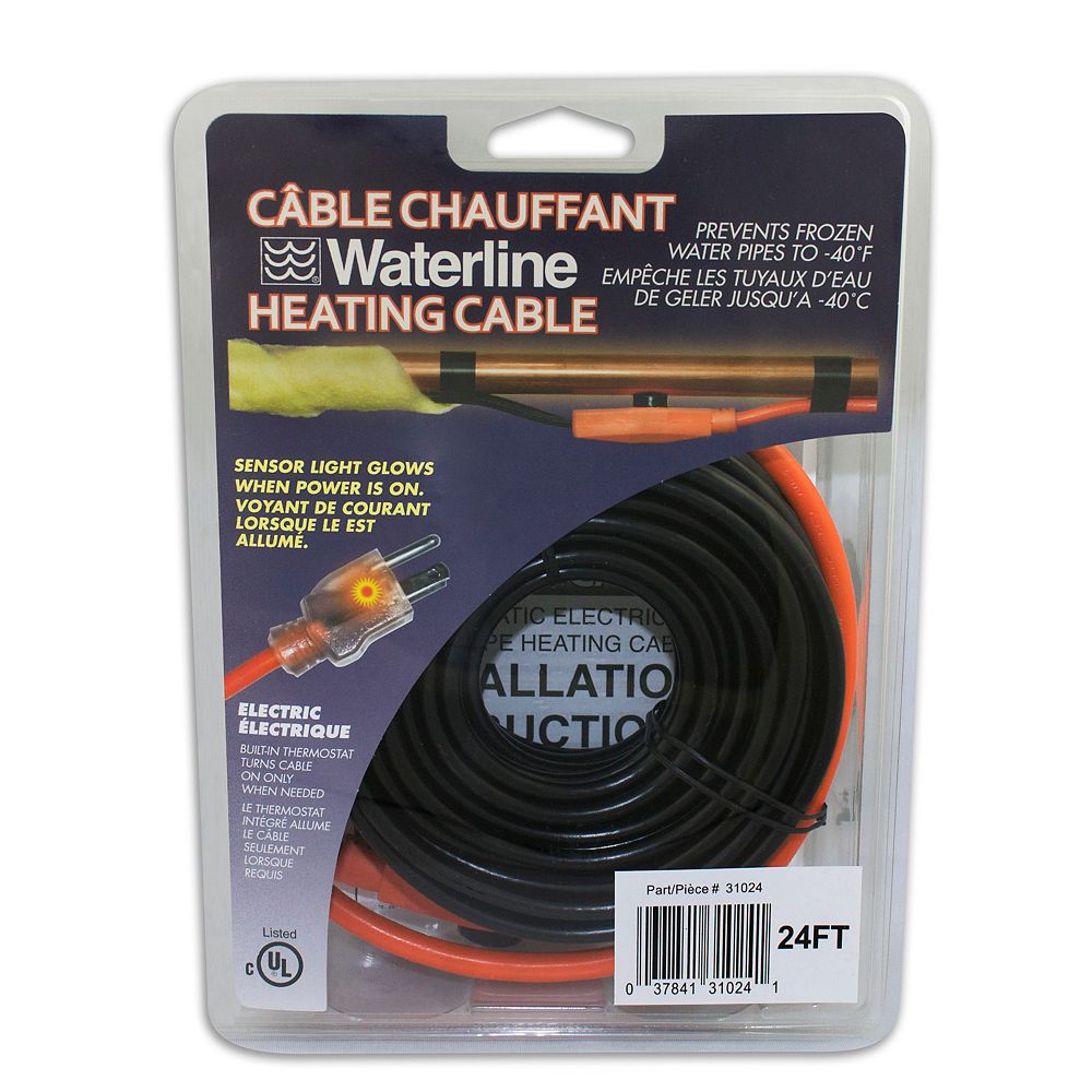 Waterline tuyau cable chauffant 24 pi | Home Depot Canada