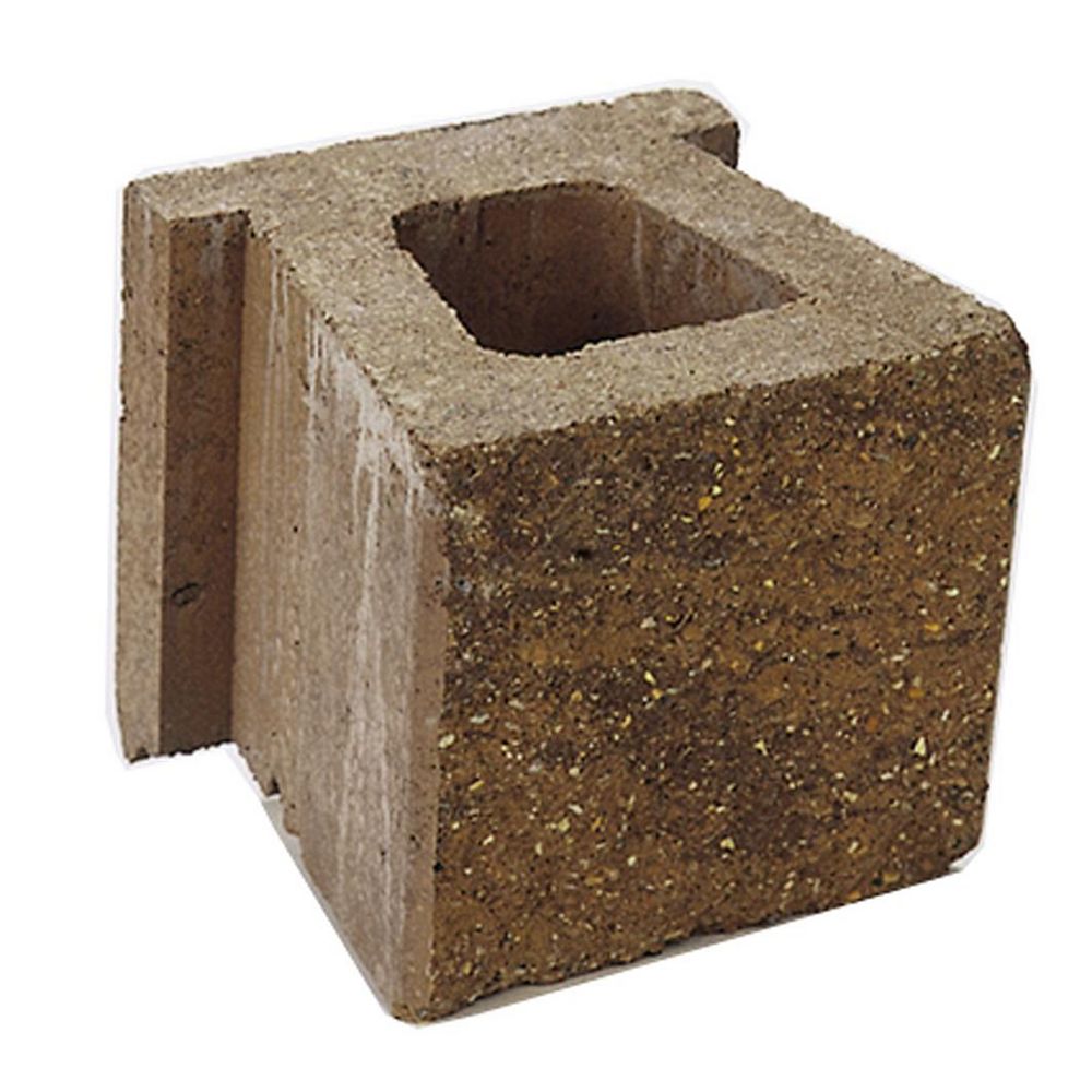 Cindercrete Junior Tan/Brown Wall Block | The Home Depot Canada