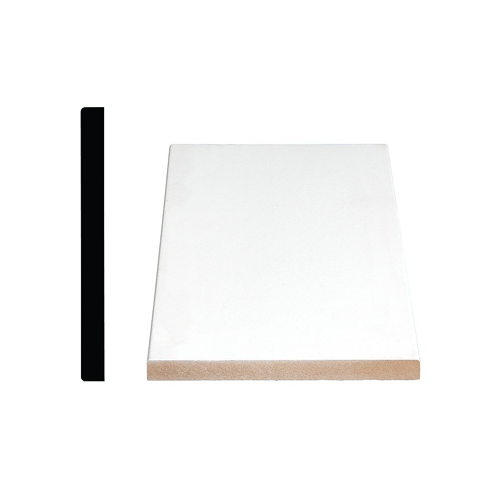 Alexandria Moulding 1 2 Inch X 5 1 2 Inch Modern Mdf Primed Fibreboard