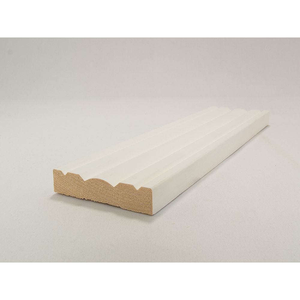 Alexandria Moulding 11/16 In. x 3-1/8 In. x 7 Ft. Primed Finger Jointed ...