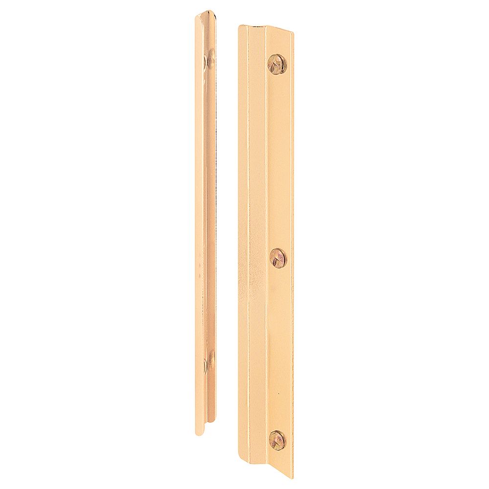 Prime-Line 6 in. Bright Brass Steel Constructed Latch Shield, For Swing ...