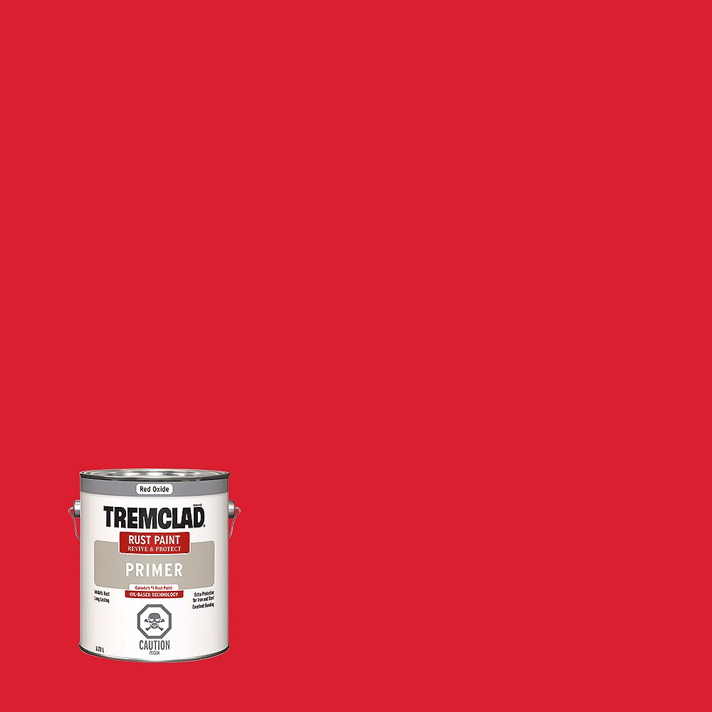 TREMCLAD Oil-Based Rust Paint Primer In Red Oxide, 3.78 L | The Home ...