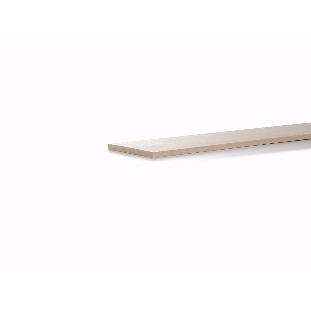 Alexandria Moulding 1/4-inch x 4-inch x 4 Feet Poplar Hardwood Hobby ...