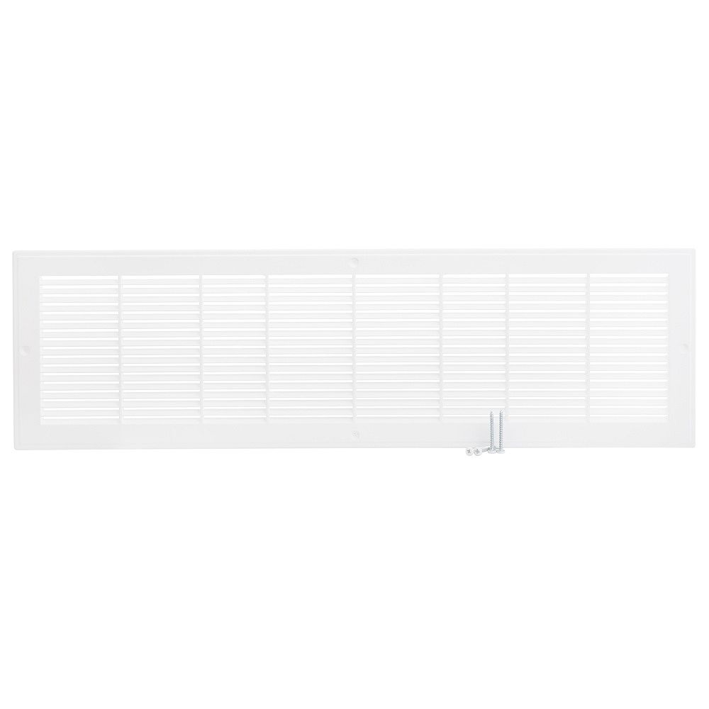 HDX 30 inch x 6 inch Plastic Sidewall Grille - White | The Home Depot ...