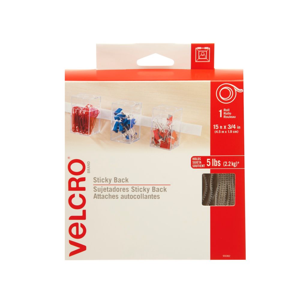 VELCRO Sticky Back 15 ft. x 3/4 inch tape. white. 3/12 (TRI) | The Home ...