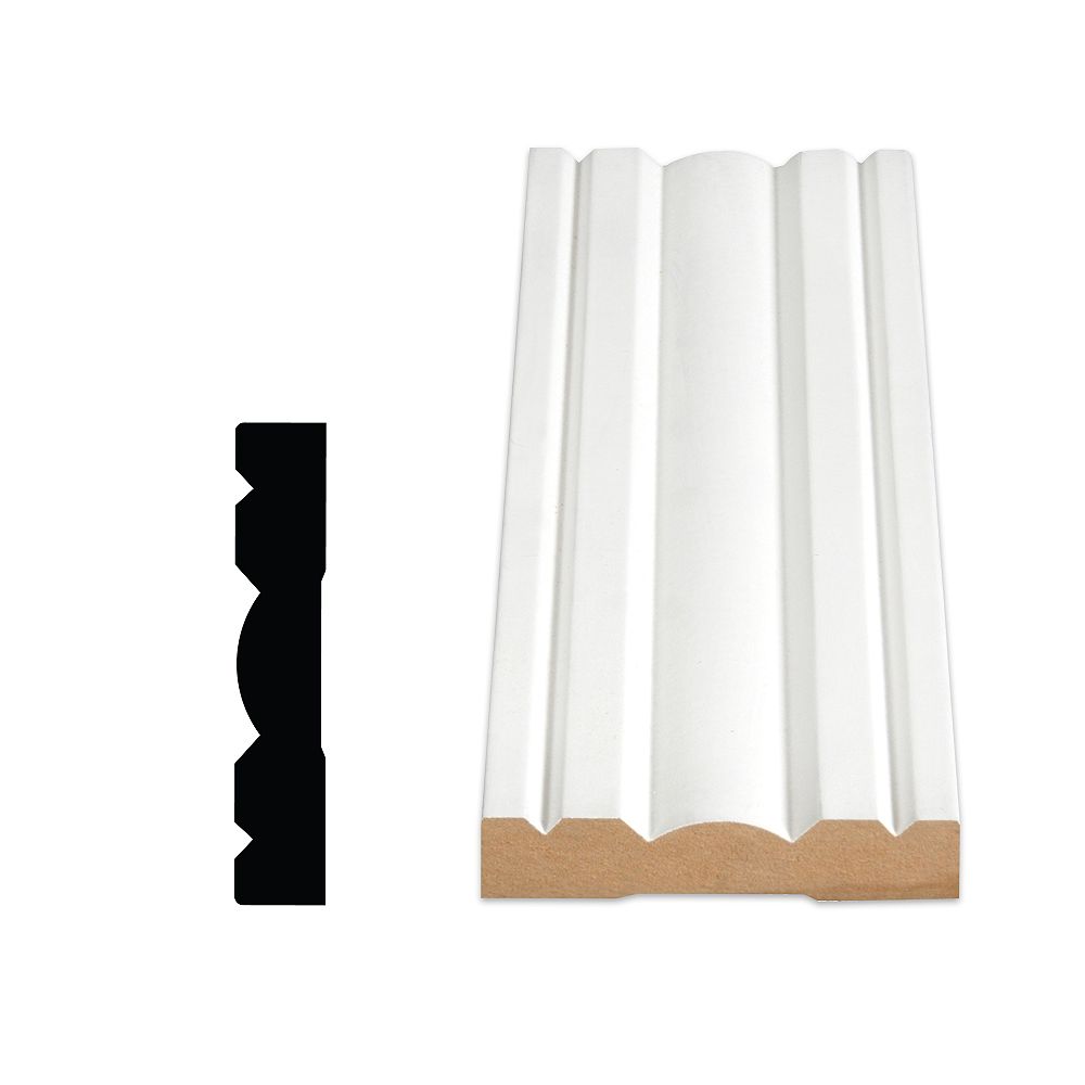 Alexandria Moulding 5/8-inch x 3 1/8-inch x 84-inch Colonial MDF Primed ...