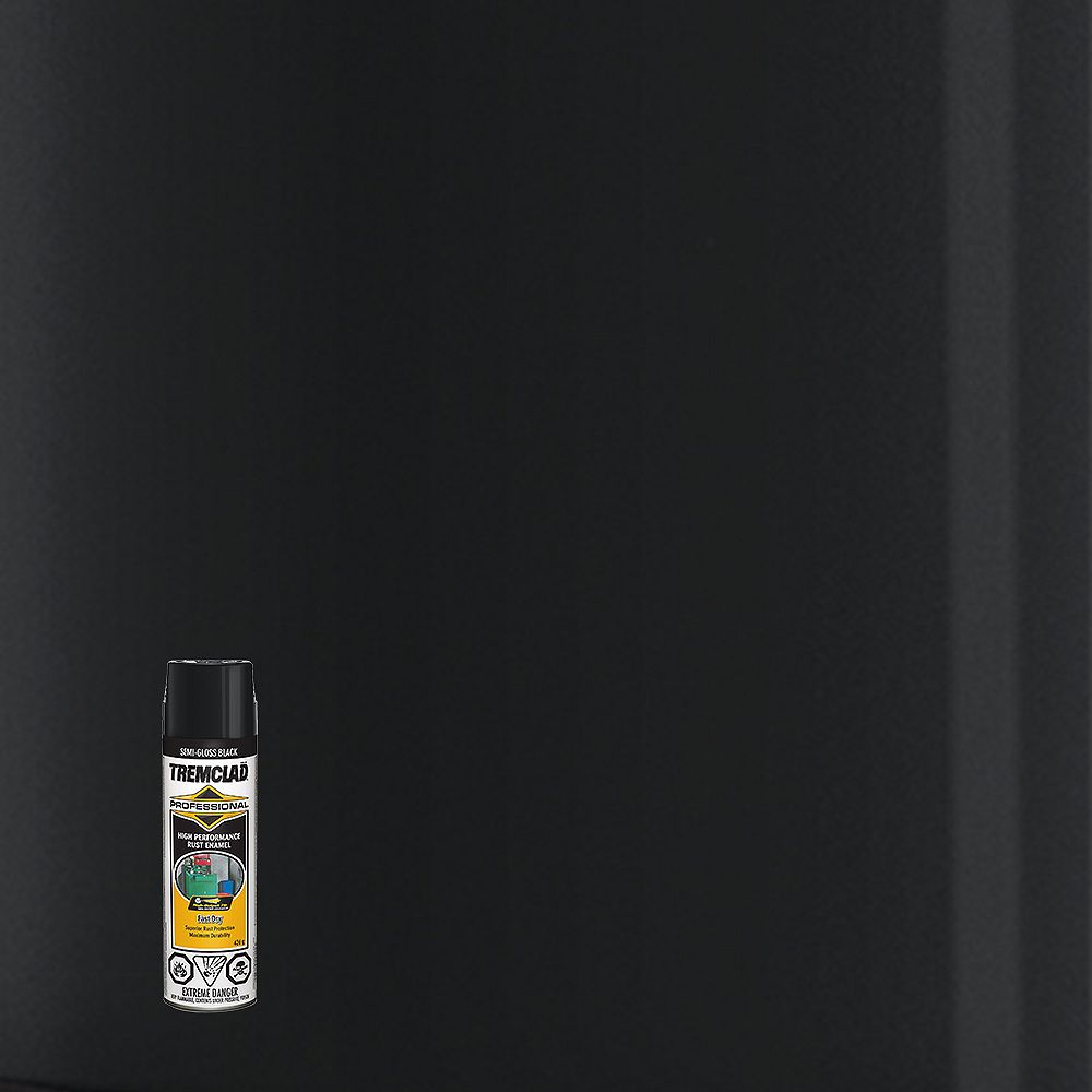 TREMCLAD Professional High Performance Rust Enamel In Semi-Gloss Black ...