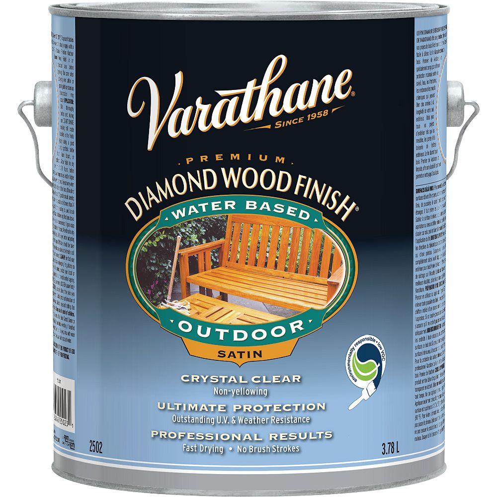 Varathane Diamond Finish Premium Wood Finish for Outdoor, Water-Based ...
