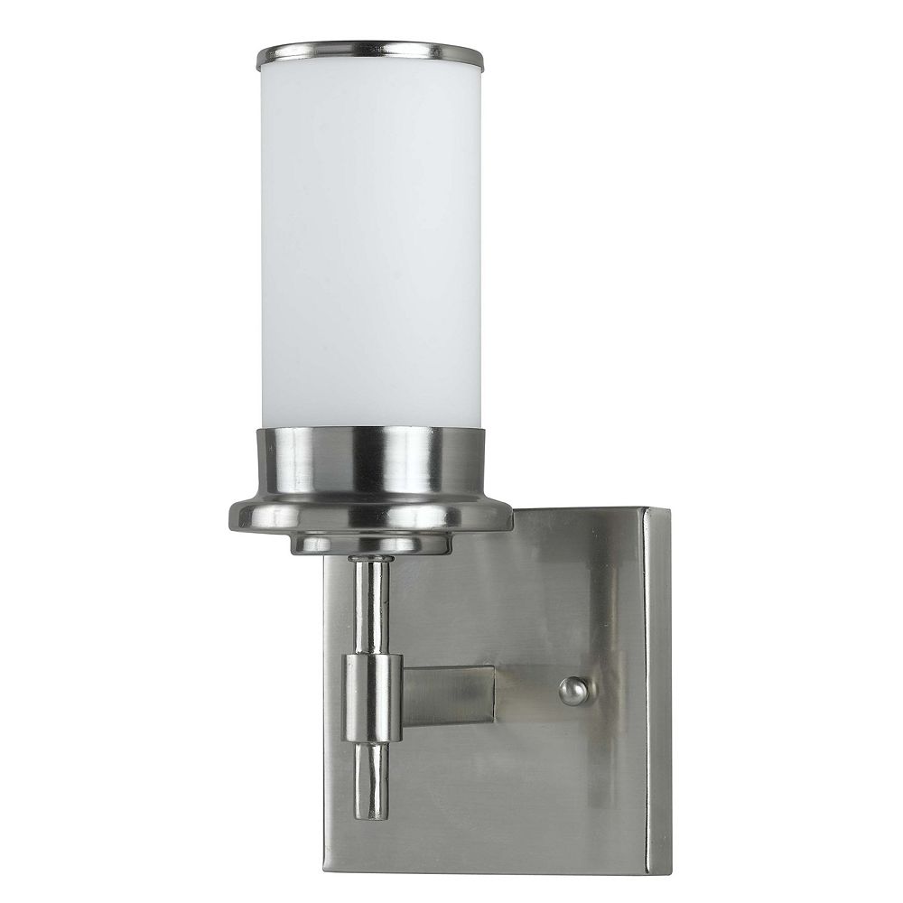 Hampton Bay 4.75 In Wall mount fixture, brushed nickel finish | The ...