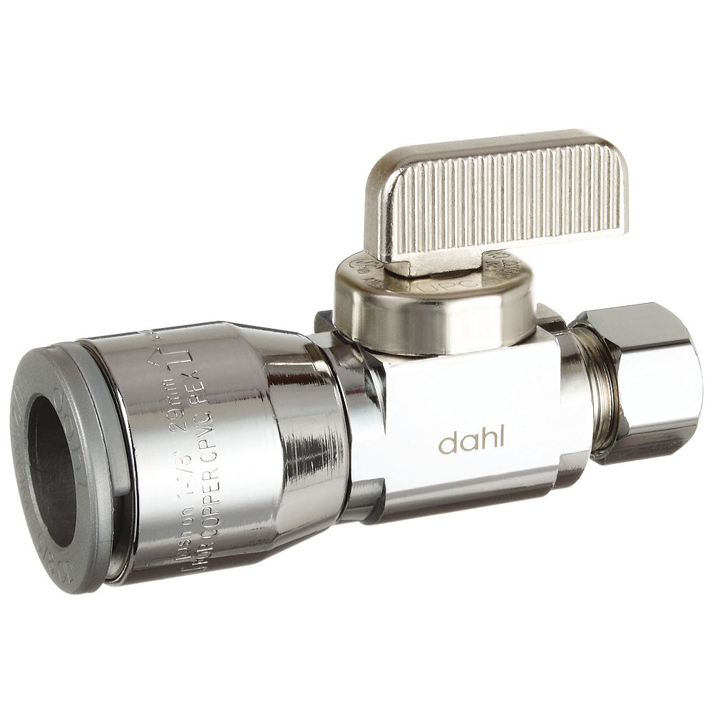Dahl 1/2 Quick-Grip x 3/8 Od Comp Straight, Plated Valve | The Home ...