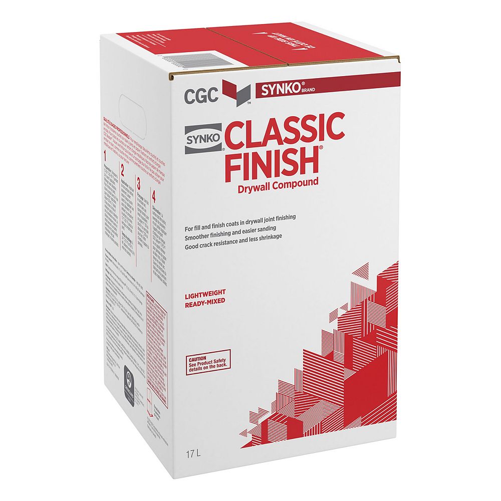 CGC Synko Classic Finish Drywall Compound, 17 L Carton | The Home Depot ...