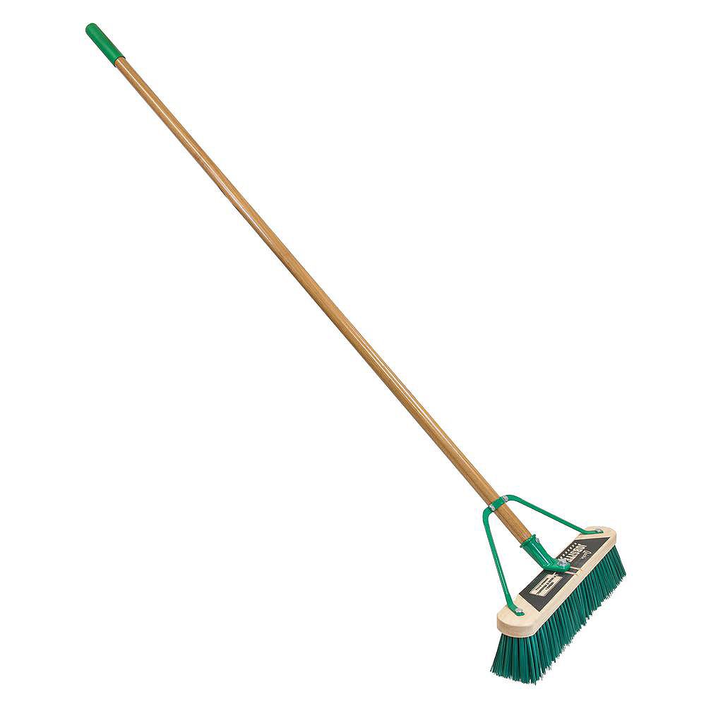 Quickie Job Site 18in. Medium Surface Push Broom Set Up | The Home ...