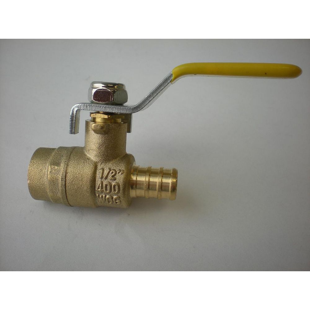Jag Plumbing Products 1/2-inch PEX x 1/2-inch Sweat Forged Ball Valve ...