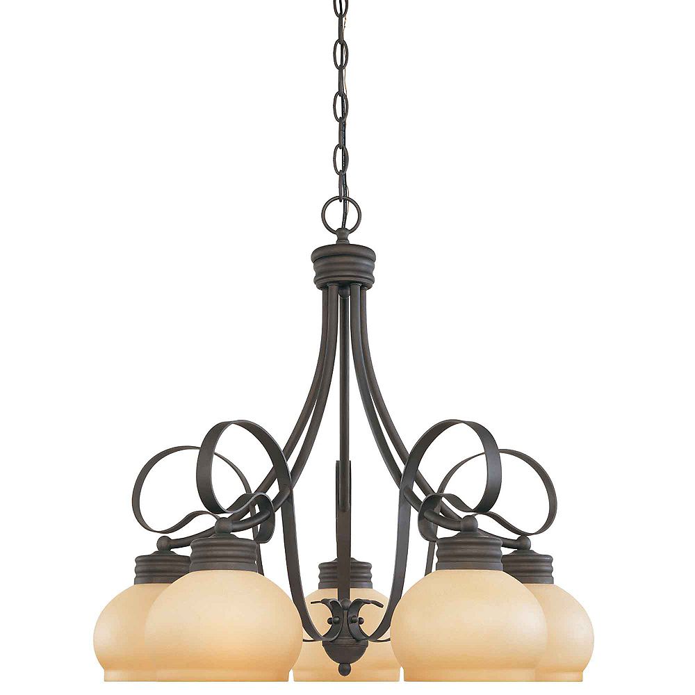 Hampton Bay 5-Light Oil Rubbed Bronze Chandelier | The Home Depot Canada