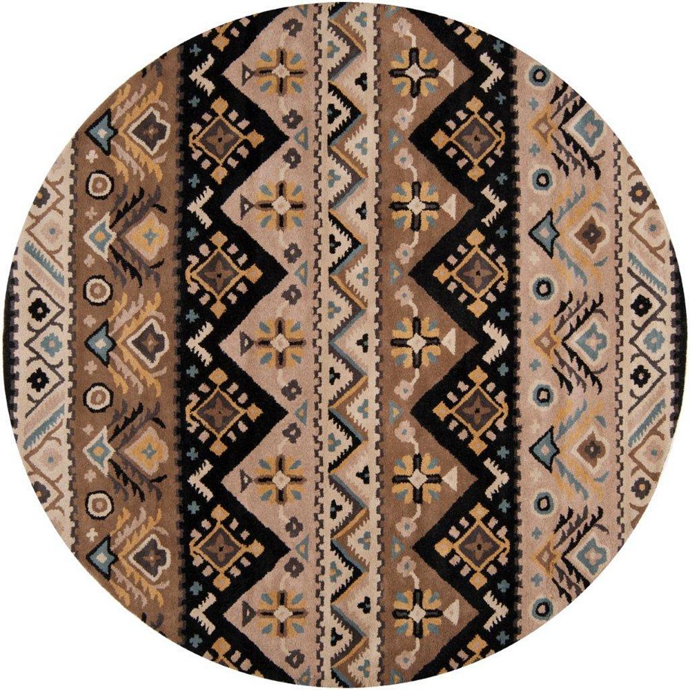 Artistic Weavers Dillon Brown 8 ft. x 8 ft. Indoor Contemporary Round ...