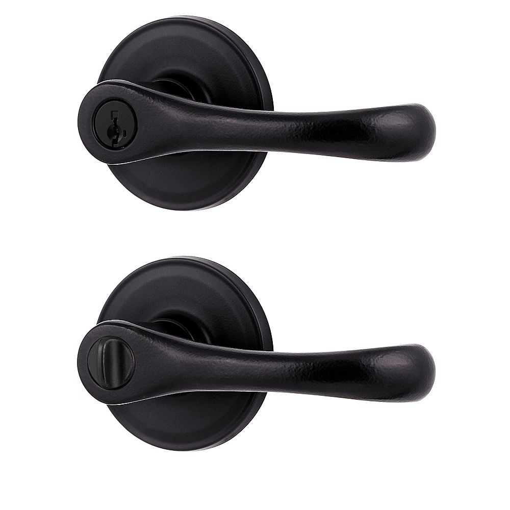 Weiser Aspen Iron Black Keyed Entry Lever with SmartKey | The Home ...