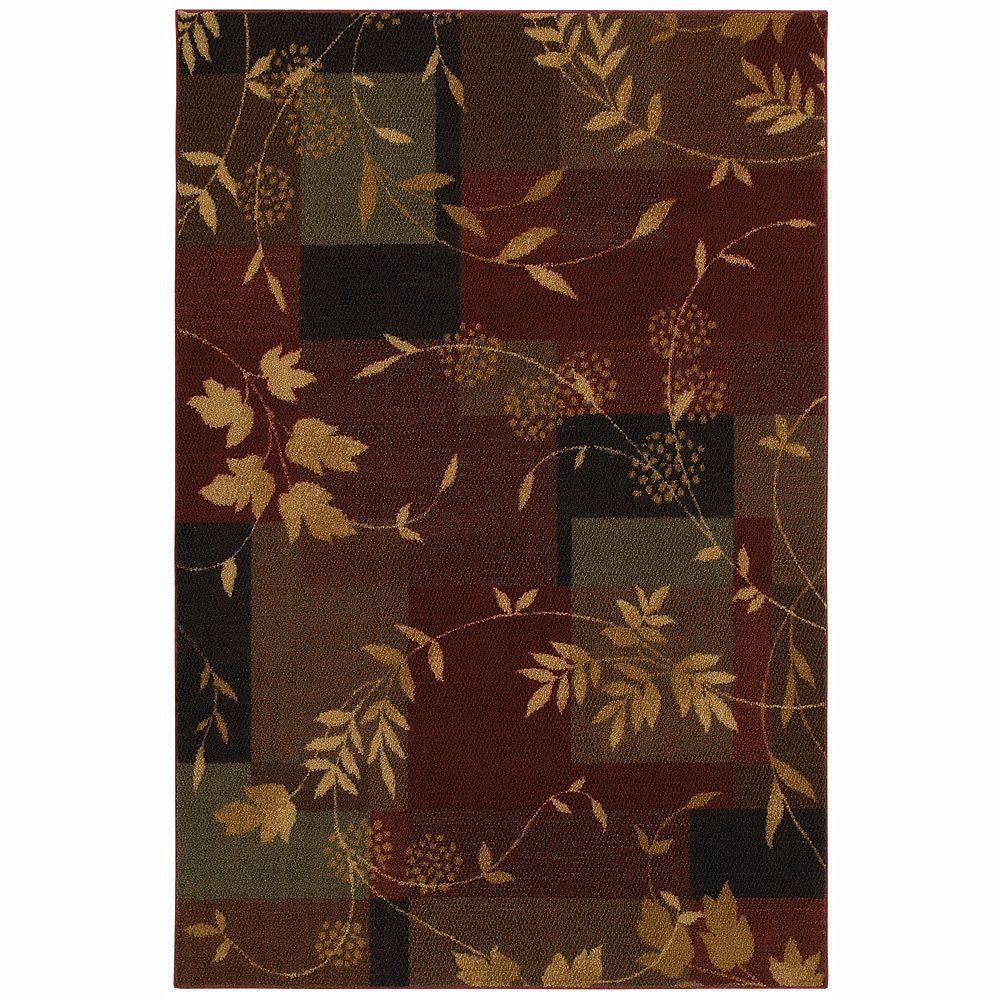 Shaw Living Division Multi-Colour 8 ft. x 10 ft. Rectangular Area Rug ...