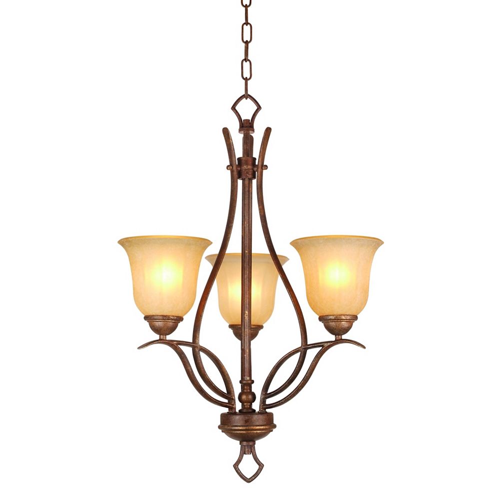 Hampton Bay Cello, 3 Light Chandelier, ORB | The Home Depot Canada