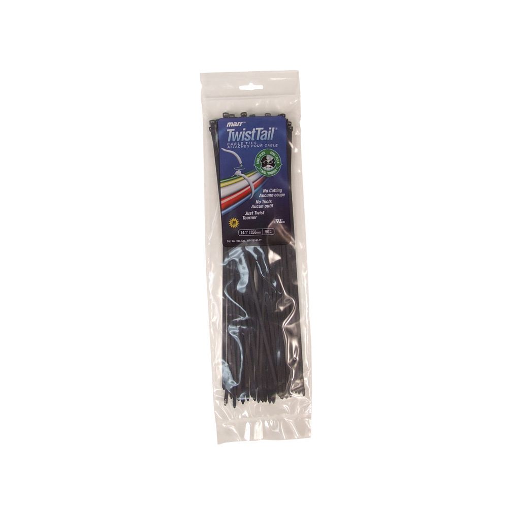 Thomas & Betts UV Black Twist Tail Cable ties 14 Inches (Bag of 50 ... Thomas & Betts UV Black Twist Tail Cable ties 14 Inches (Bag of 50 ...