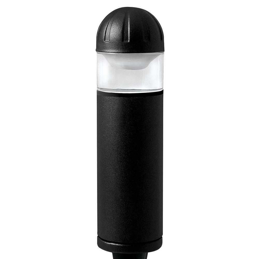 Hampton Bay Low-Voltage 20-Watt Black Outdoor Halogen Bollard Landscape ...