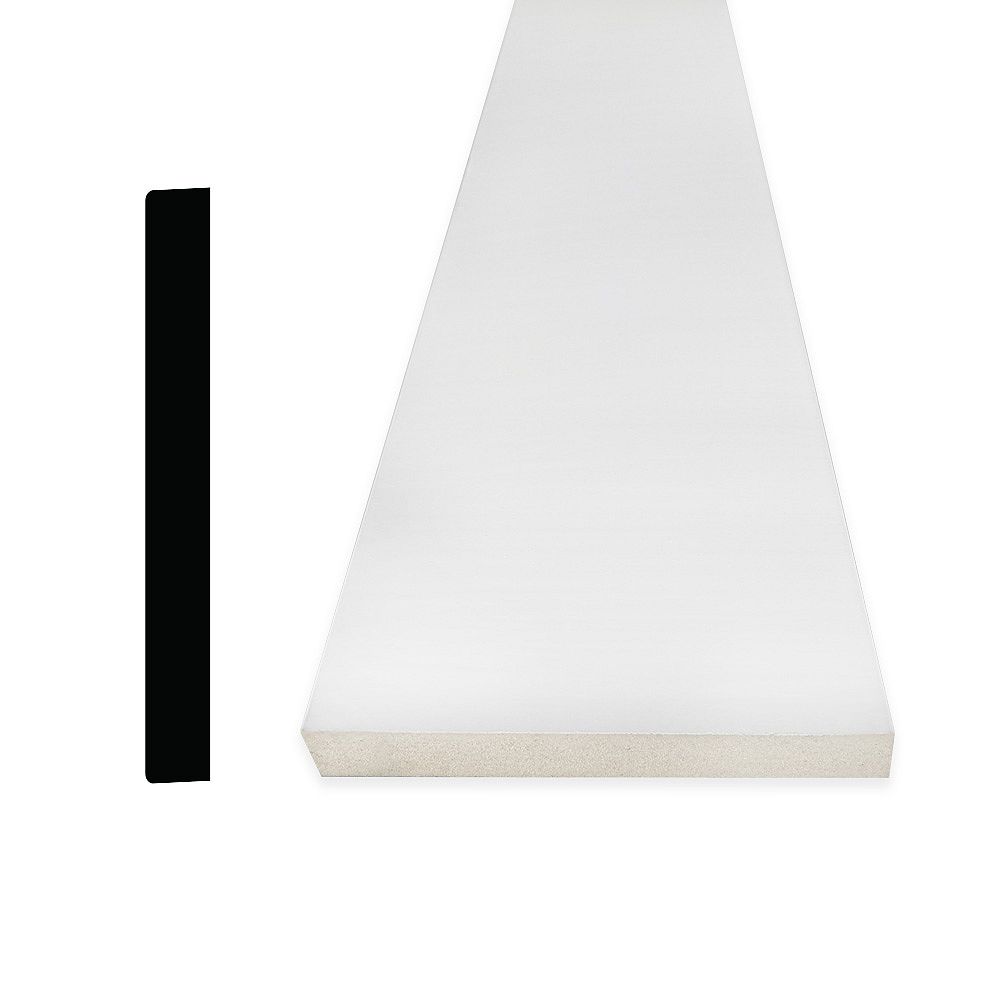 Alexandria Moulding 1/2-inch x 3 1/2-inch x 96-inch Modern MDF Painted ...