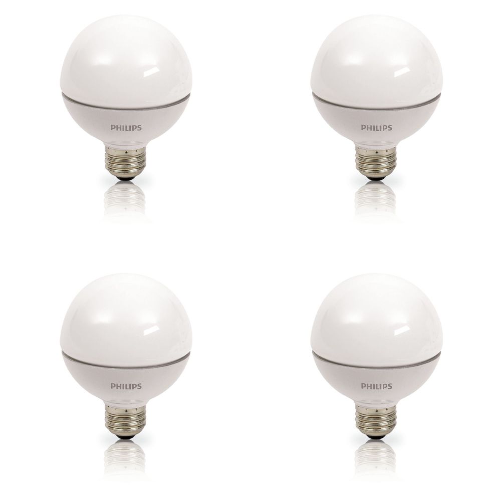 Philips LED 9W G25 Globe Soft White - Case of 4 Bulbs | The Home Depot ...