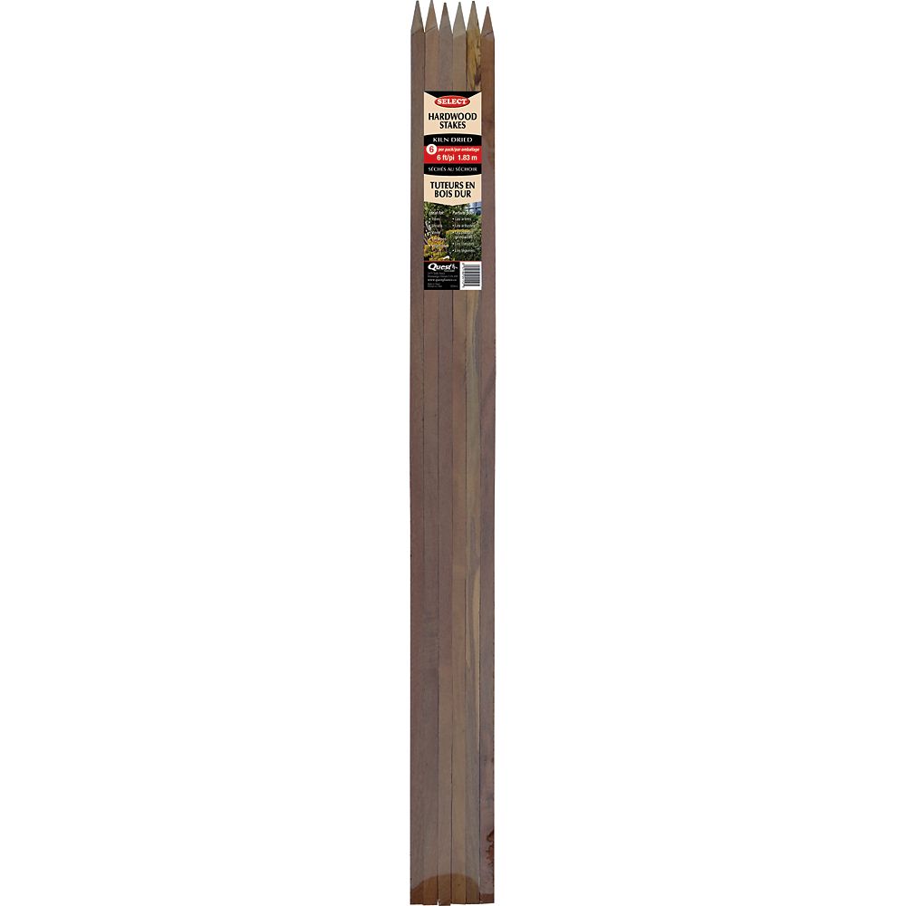 Quest Plastics 6 ft. Hardwood Stakes (6-Pack) | The Home Depot Canada