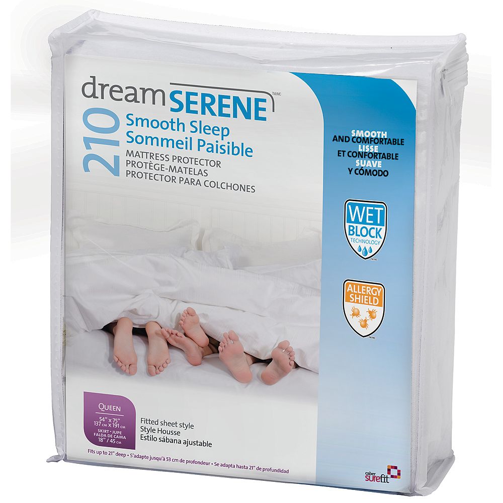 Dreamserene Smooth Sleep 210 Mattress Protector - Twin XL | The Home ...