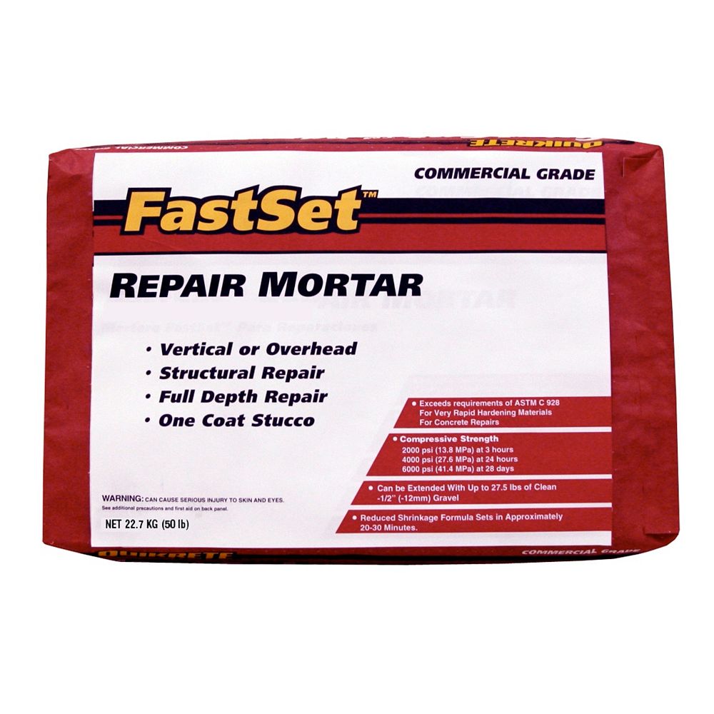 Quikrete FastSet Repair Mortar 22.7kg | The Home Depot Canada